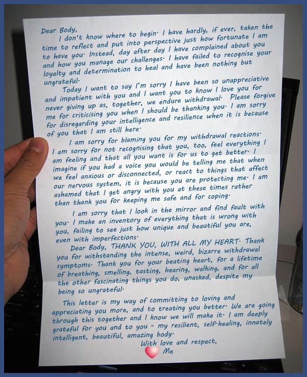 Love letter to my body... - Beyond Meds: Alternatives to Psychiatry
